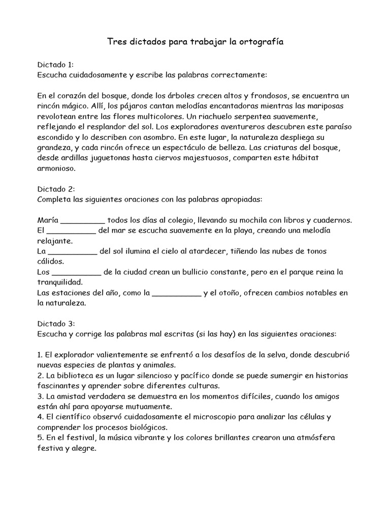 Trabajar Ortografia | PDF