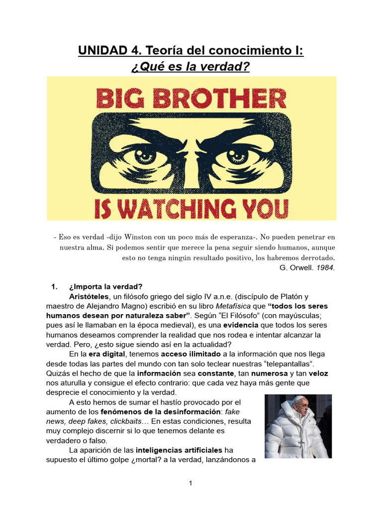 UD 4. Qué Es La Verdad | PDF | Verdad | Conocimiento