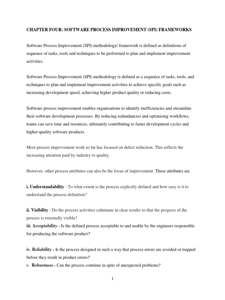Software Process Improvement Guide | PDF | Software Development Process | Software Engineering