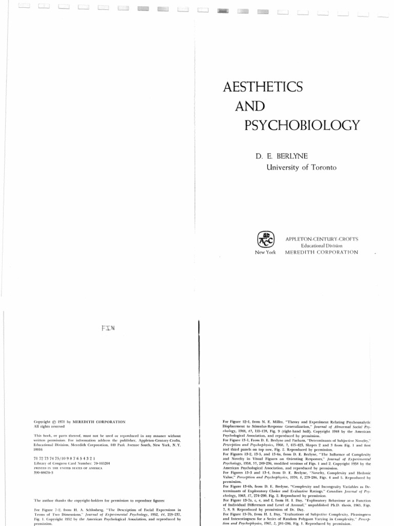 Berlyne Aesthetics & Psychobio | Download Free PDF | Aesthetics ...