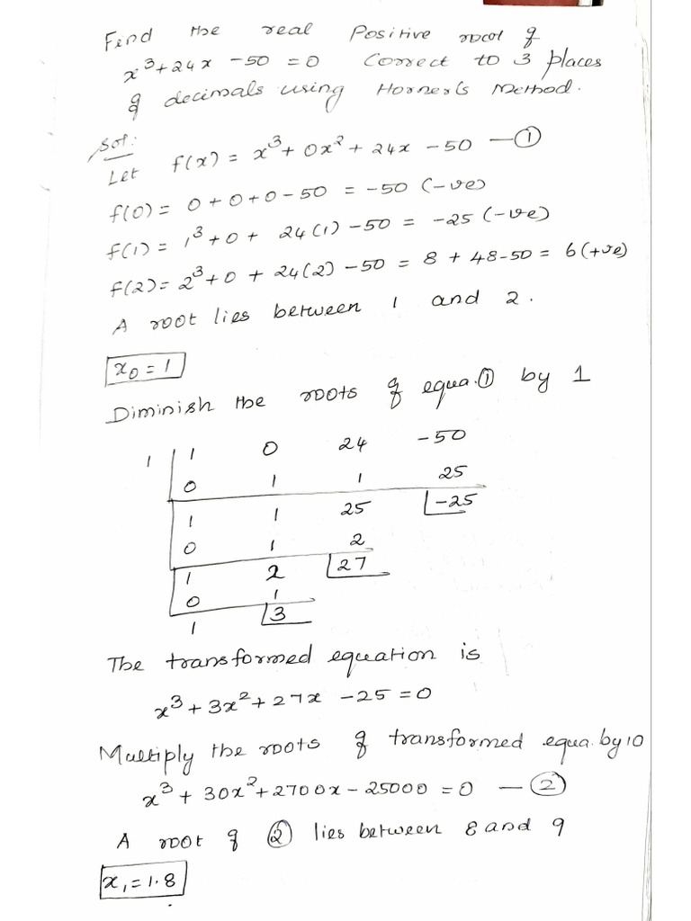 Horner's method | PDF