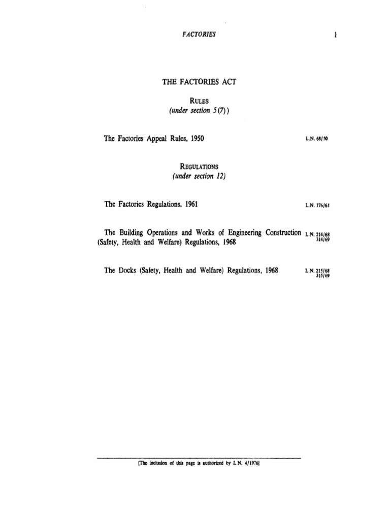 Factories Regulations ALL | PDF | Engines | Boiler