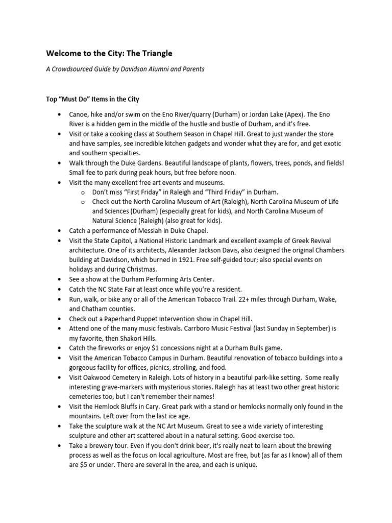 Crowdsourced Guide To The Triangle Rev | PDF | Raleigh