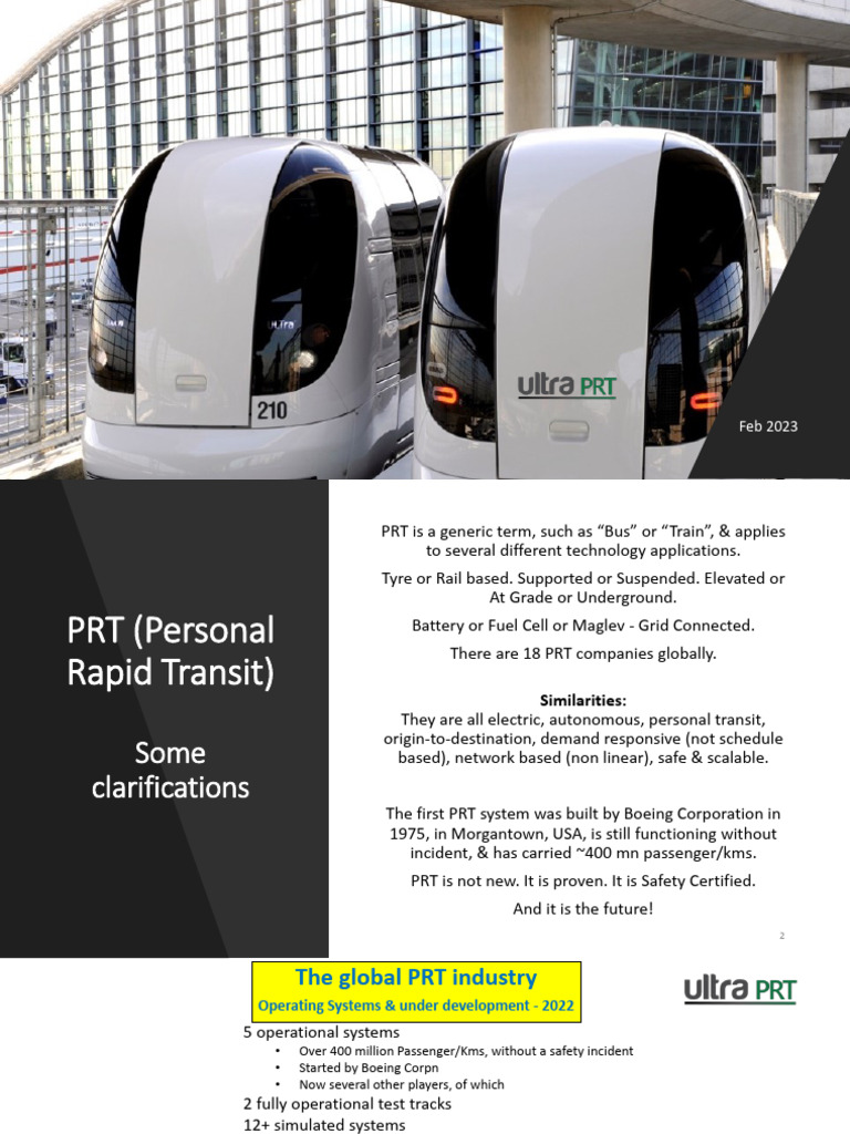 Ultra PRT Deck - April 2023 | PDF | Public Transport | Transport