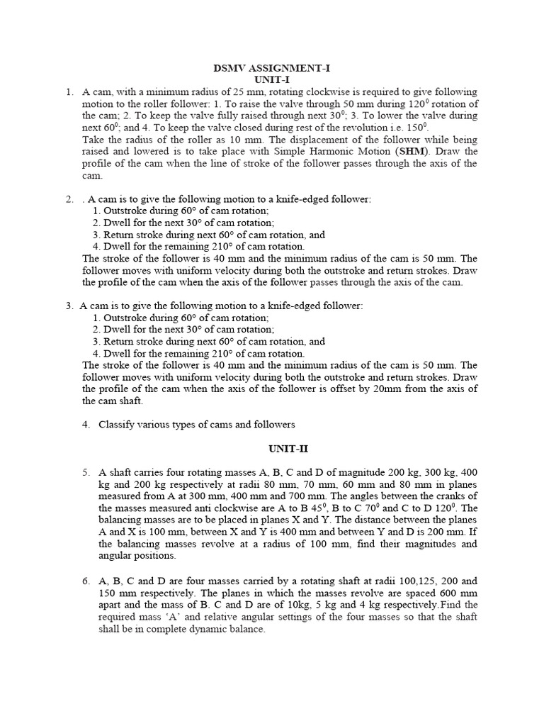 DSMV Assignment I | PDF | Damping | Oscillation