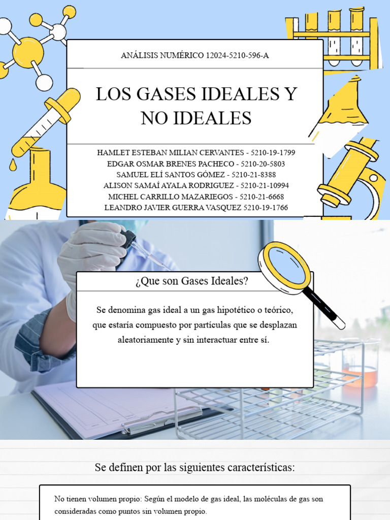 Gases Ideales vs No Ideales: Análisis | PDF | Gases | Física Matemática
