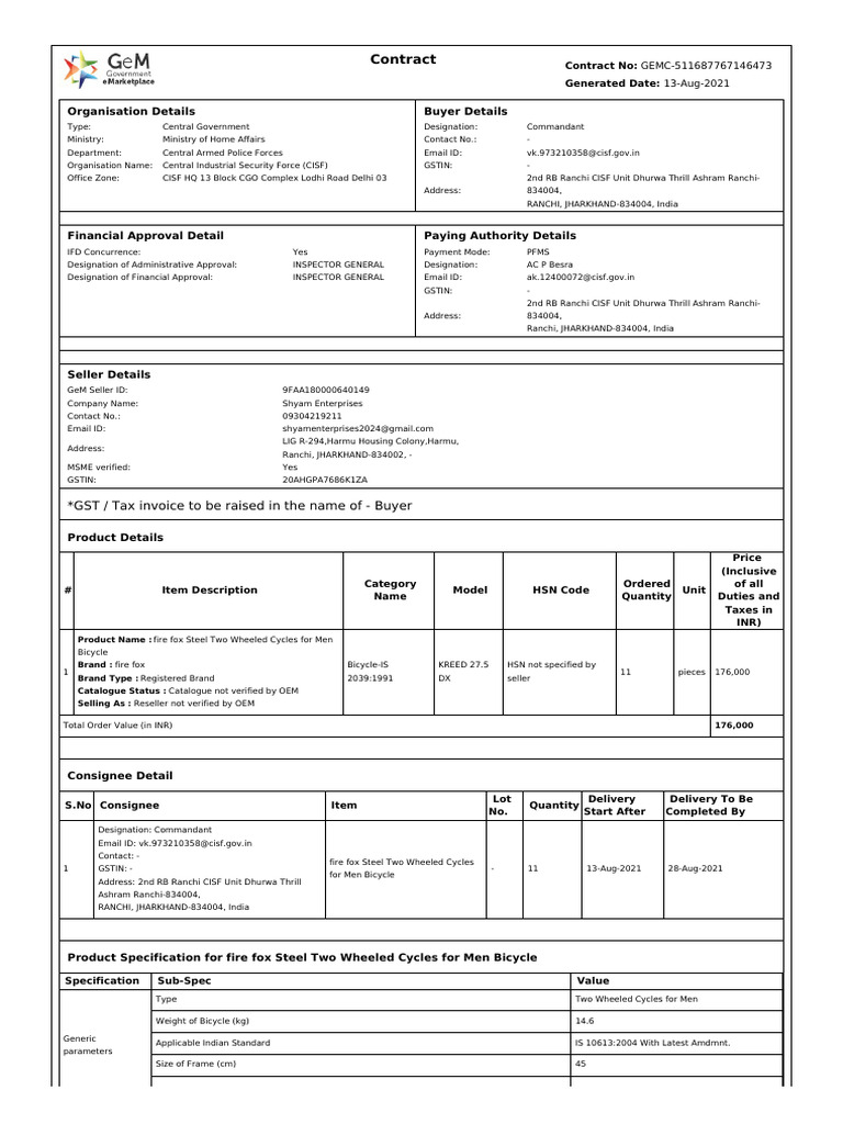 GEM Tender Publising | PDF | Taxes