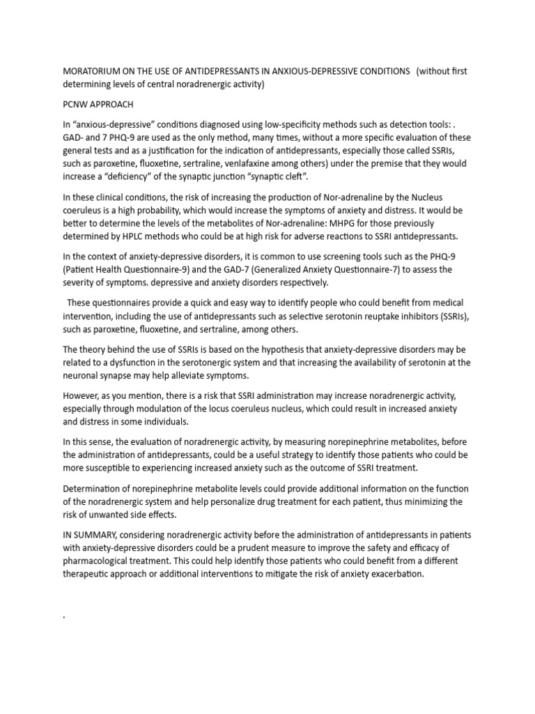 The Need of Use of Nano Thecnology HPLC For Evaluation of Anxiety ...