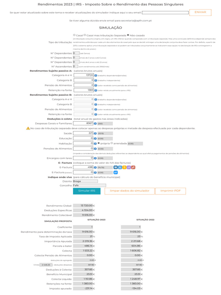 APFN SimuladorIRS | PDF