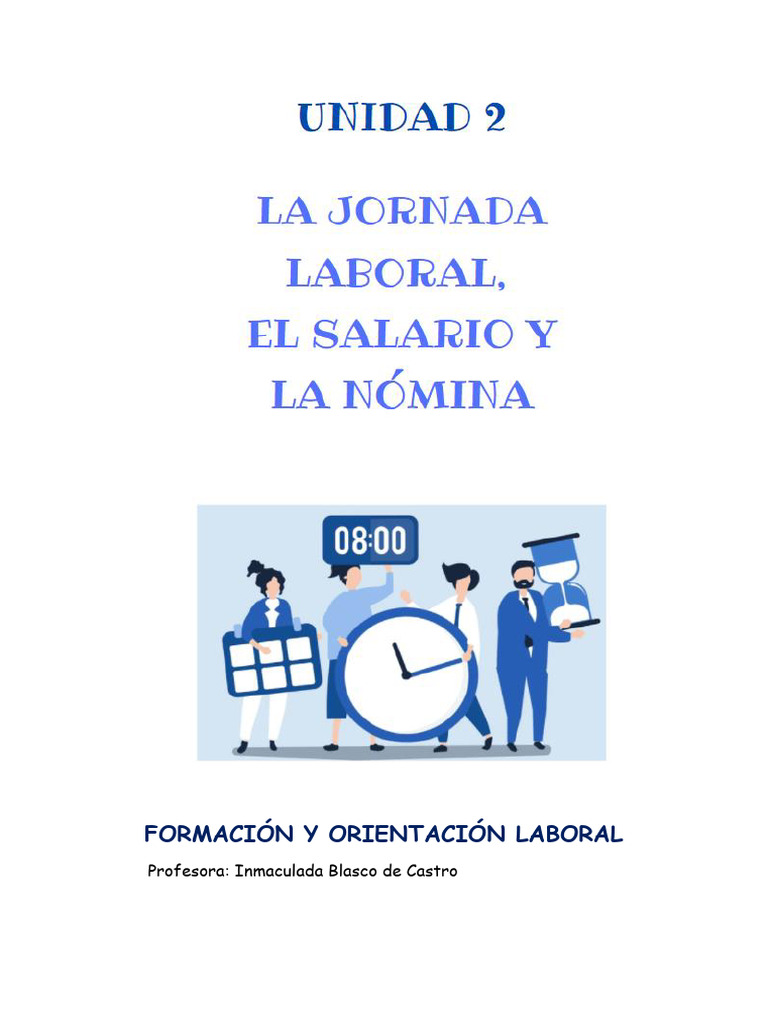 FOL T2 La Jornada Laboral, Salario y Nómina | PDF | Salario | Tiempo de trabajo