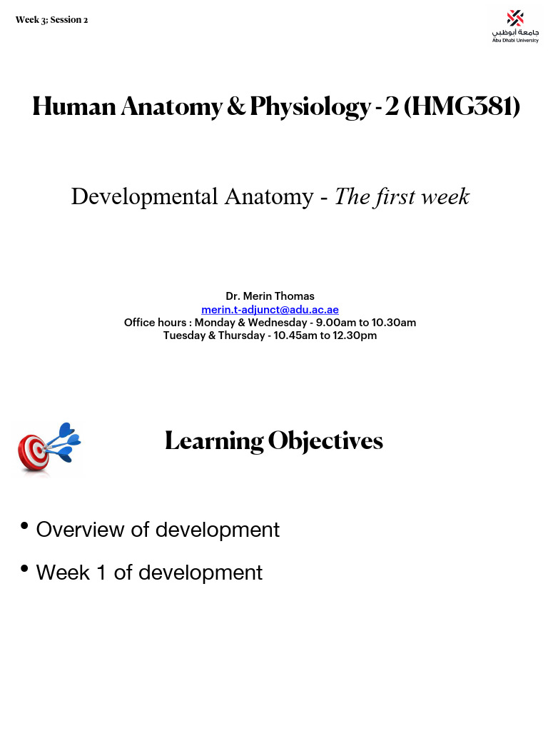 Week 3(2) - Developmental Anatomy 1 | PDF | Fertilisation | Embryo