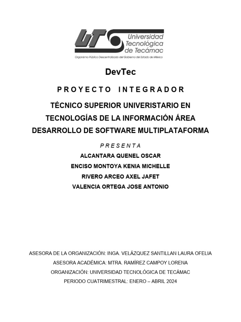 DevTec PrimeraEntrega | PDF | Bases de datos | Software de la aplicacion
