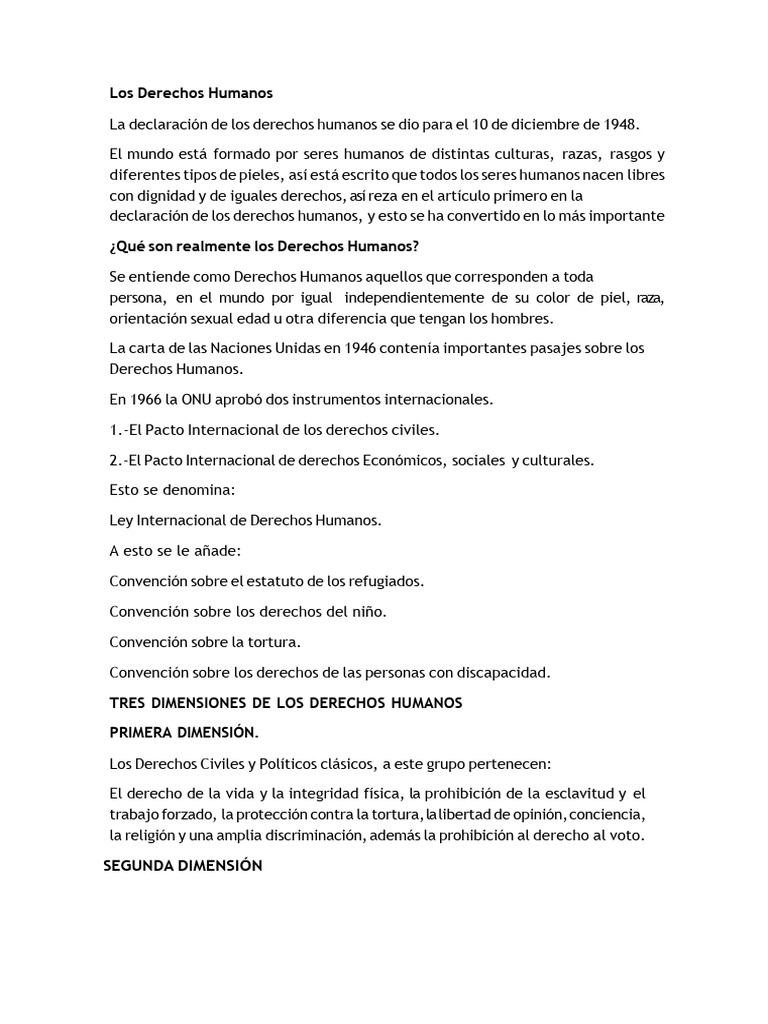 Comprendiendo los Derechos Humanos | PDF | Derechos humanos | Convenio ...