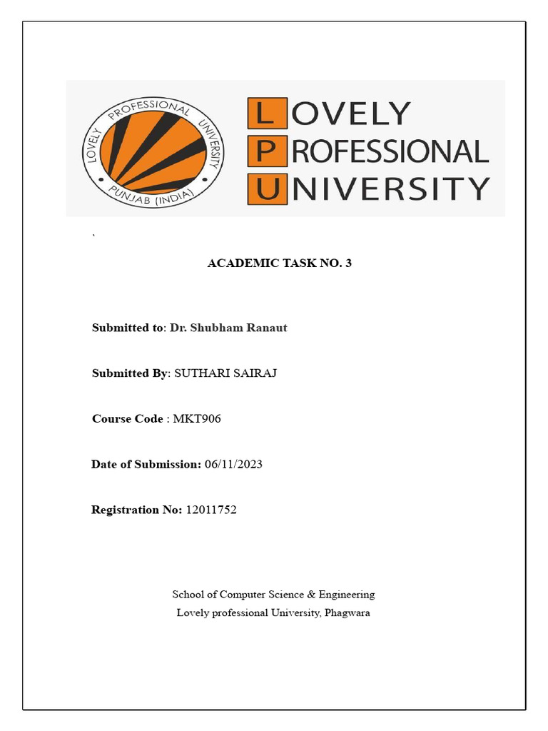 MKT906 CA3 Sairaj | PDF | Linked In | Computing