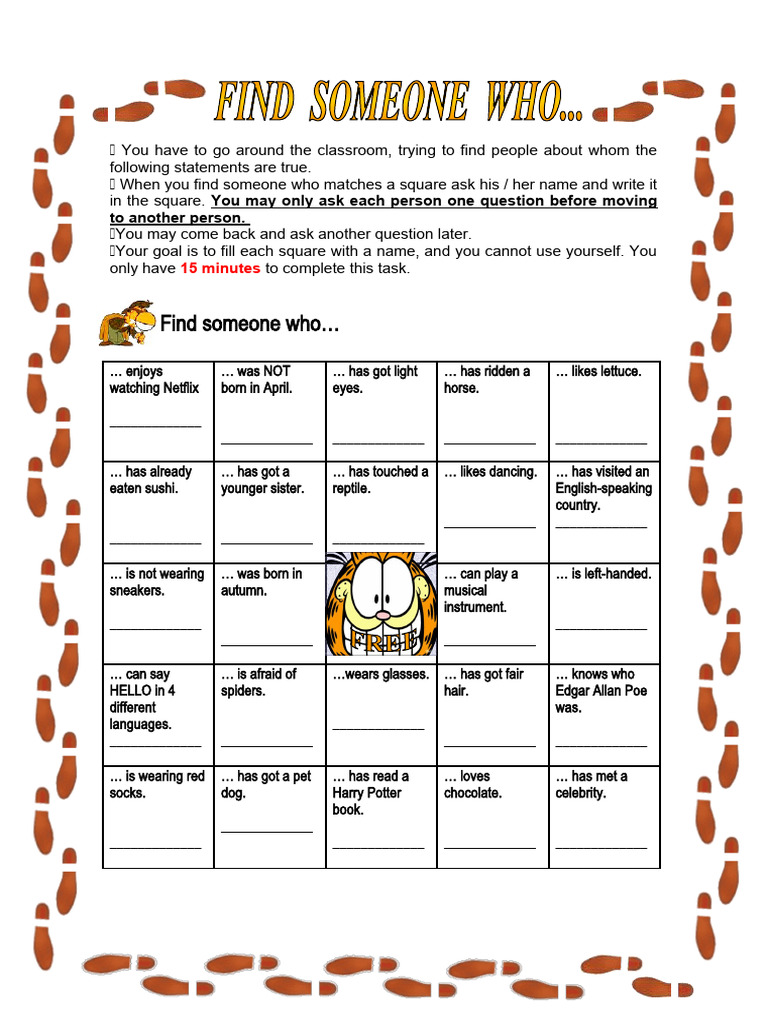 Find Someone Who... | PDF