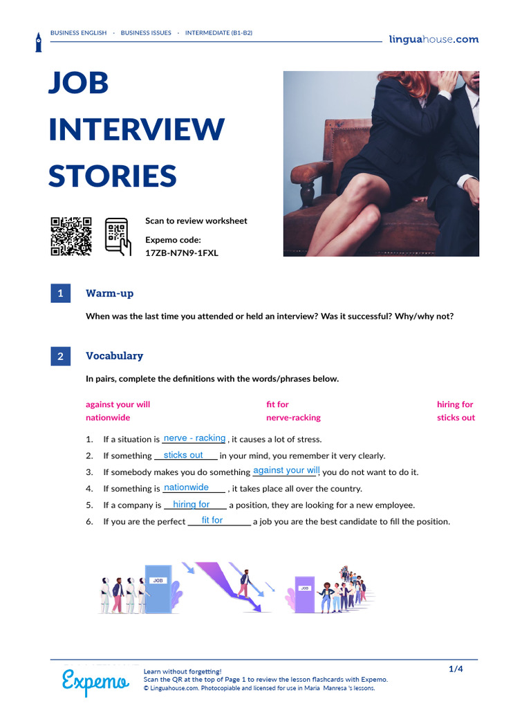 ING Job Interview Stories | PDF | Job Interview | Linguistics