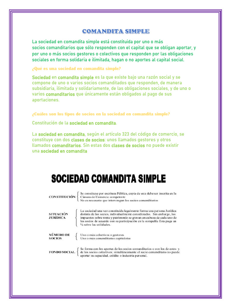 Comandita Simple | PDF