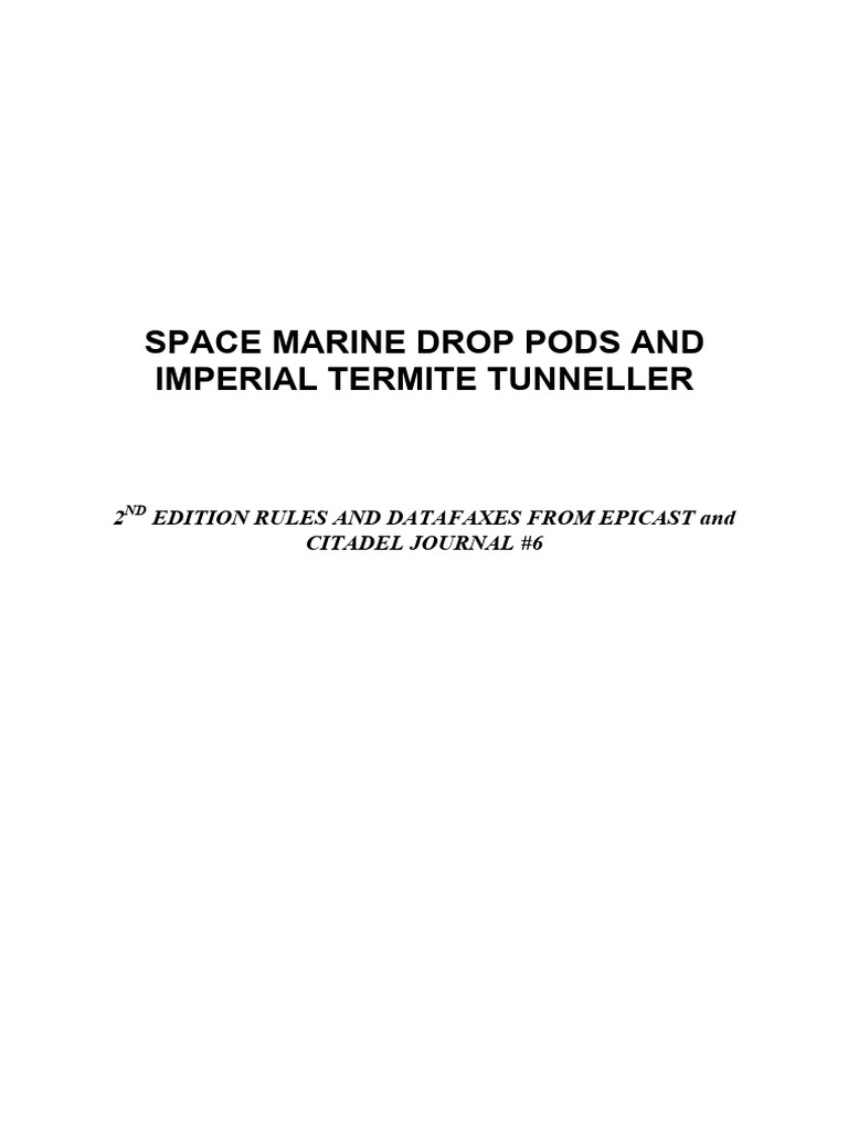 Fiche Technique - Drop Pod Et Termite V2 | PDF | Gun Turret | Artillery