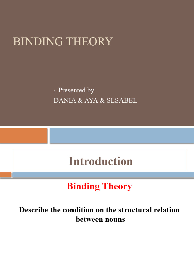 Binding Theory | PDF | General Fiction