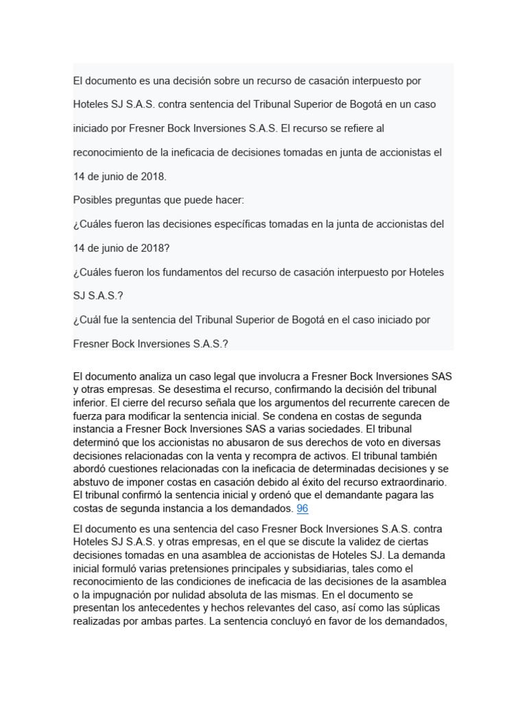 Resumen de sentencia | PDF | Sentencia (ley) | Gobierno