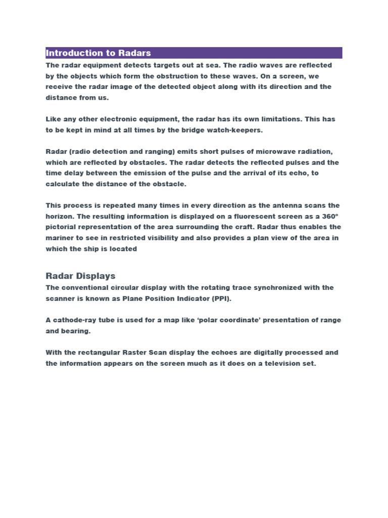 Radar | PDF | Radar | Modulation