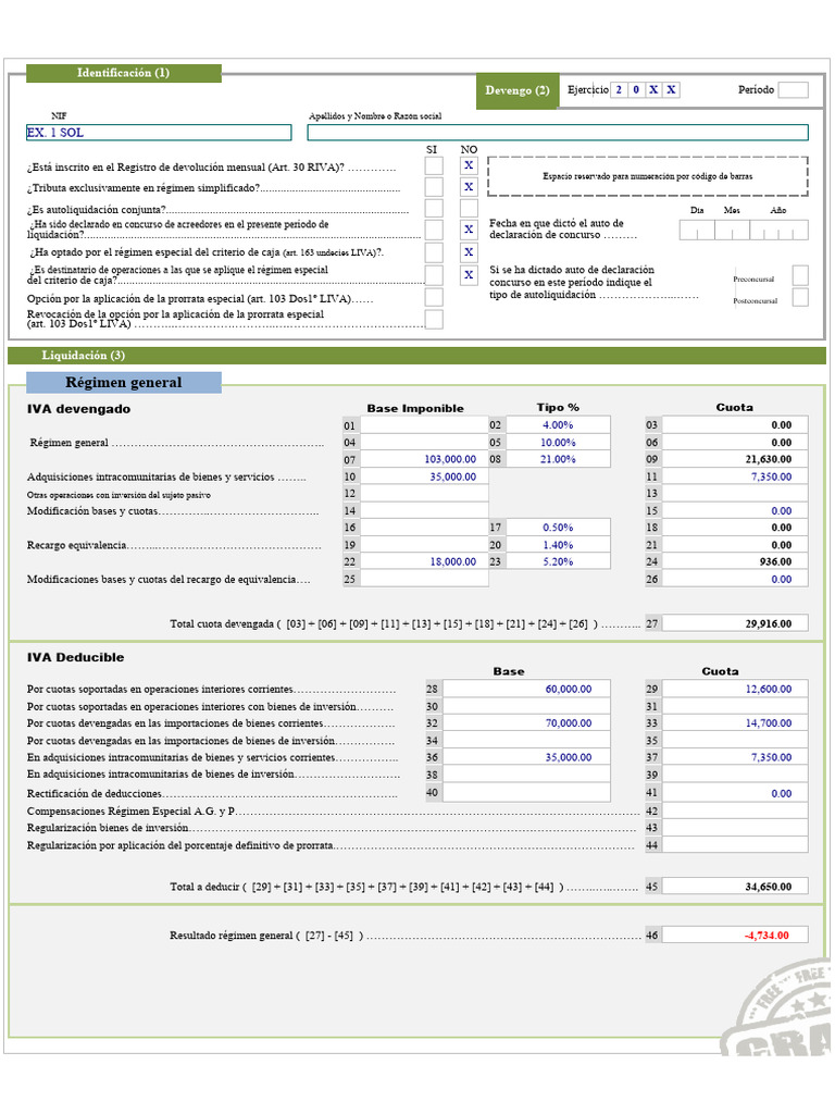 Modelo 303 Rellenable Ex 1 | PDF