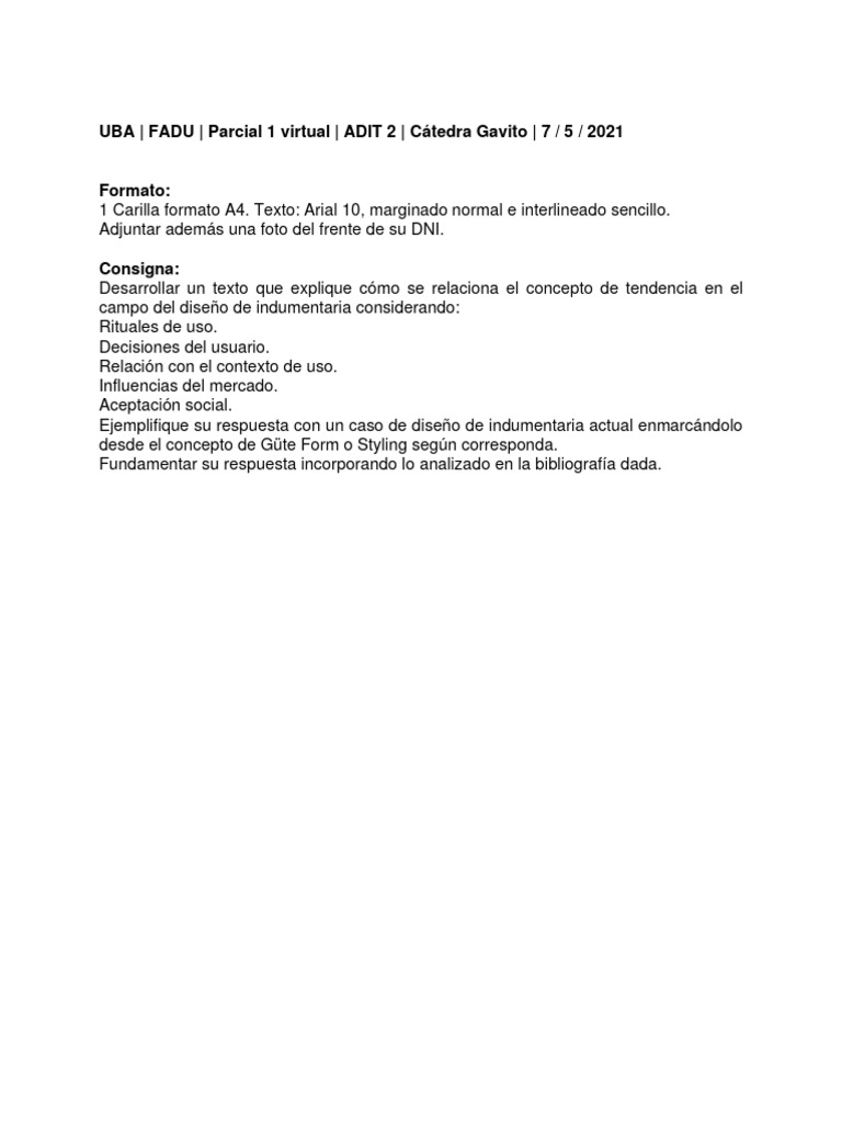 Adit 2 Gavito Parcial 1 2021 | PDF