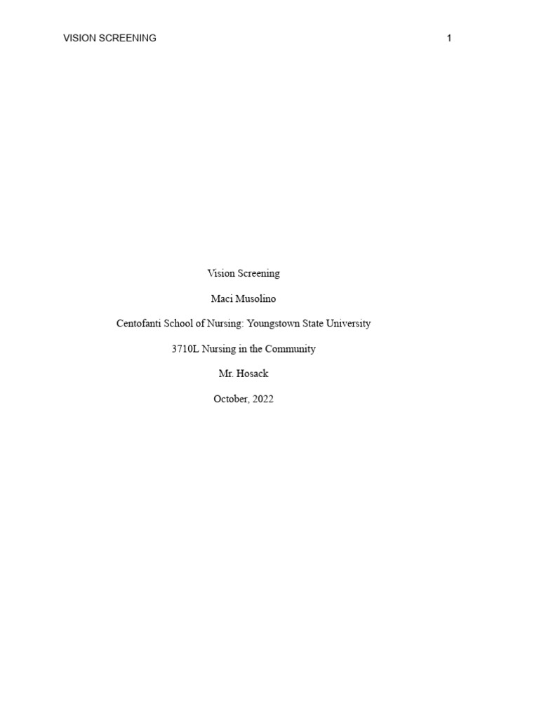 vision screening | PDF | Visual Perception | Glasses