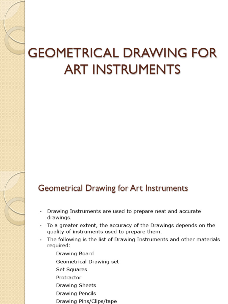 Geometrical Drawing For Art Instruments | PDF | Drawing | Technical Drawing