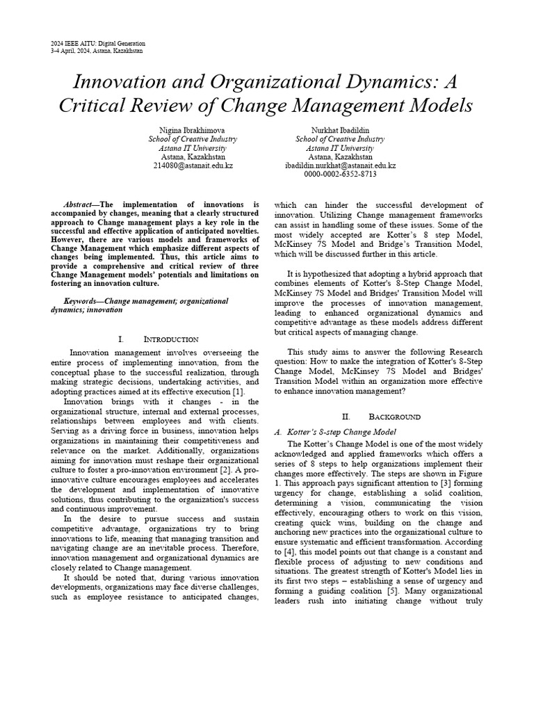 66 Submission | PDF | Change Management | Innovation