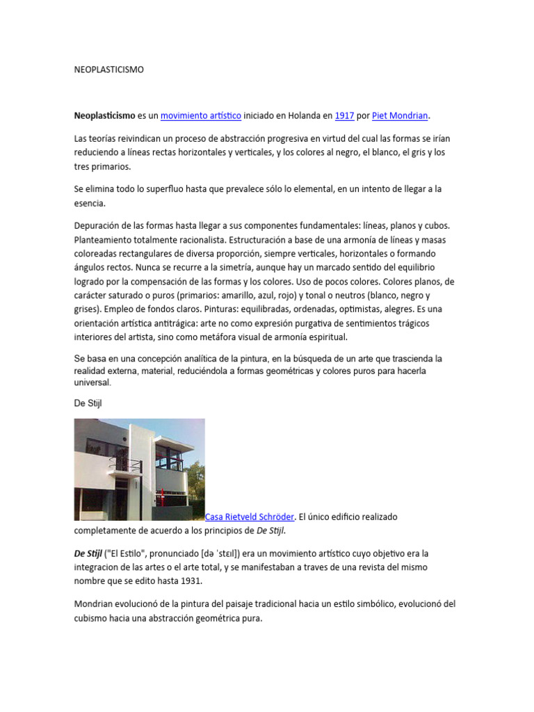 Neo Plastic Is Mo | PDF | Filosofía | Arte