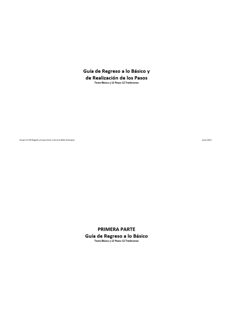 Guía Completa Regreso A Lo Básico (Taller + Ejercicios) Amor y Servicio ...