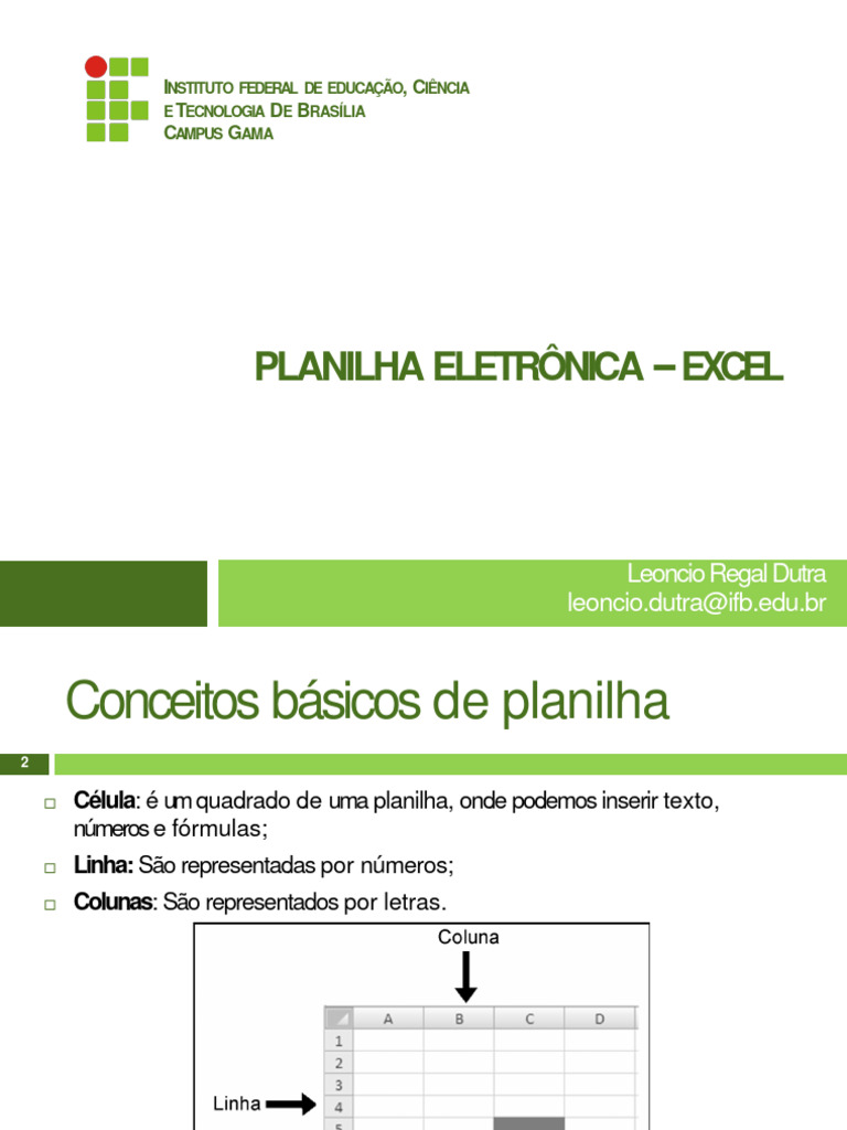 Aula 01 - Excel | PDF | Cálculo