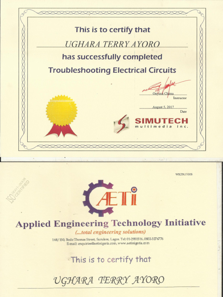 Motor Control & Electrical Troubleshooting Cert. | PDF