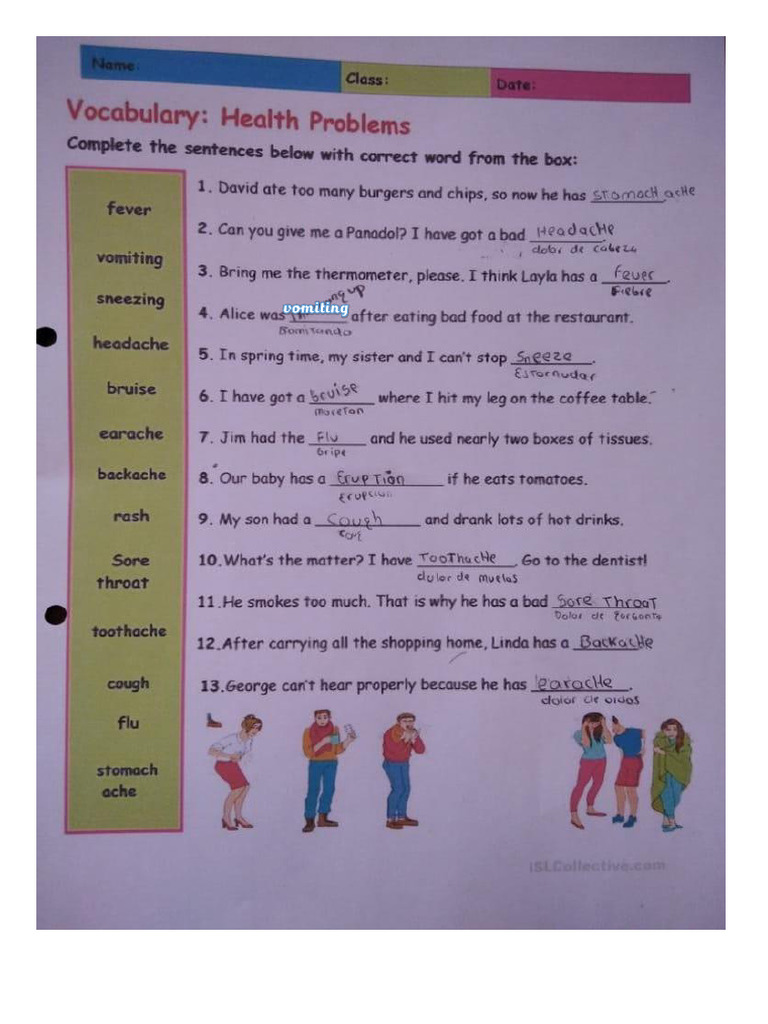 Vocabulary Health Problem | PDF