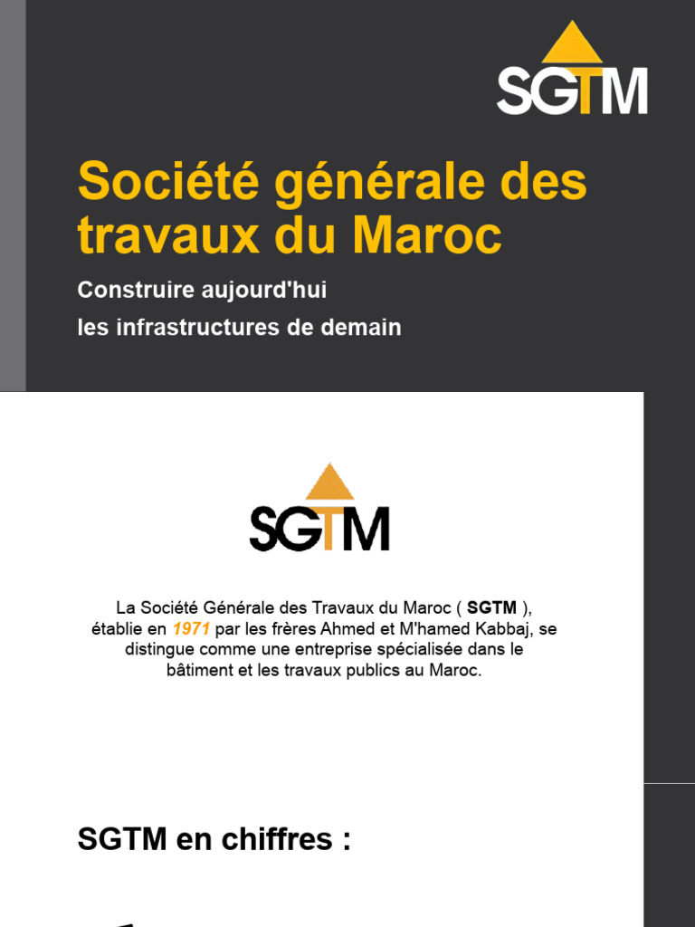 SGTM : Leader des Travaux au Maroc | PDF | Maroc | Environnement naturel