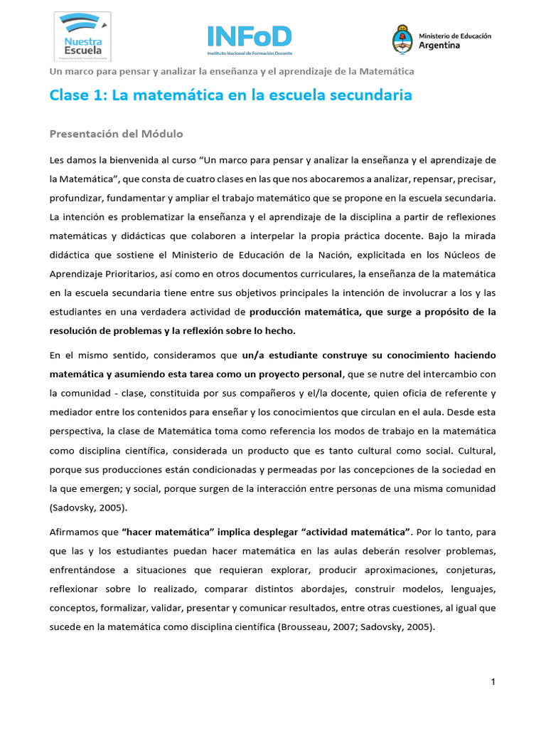 AMS01_Clases | PDF | Enseñando | Matemáticas