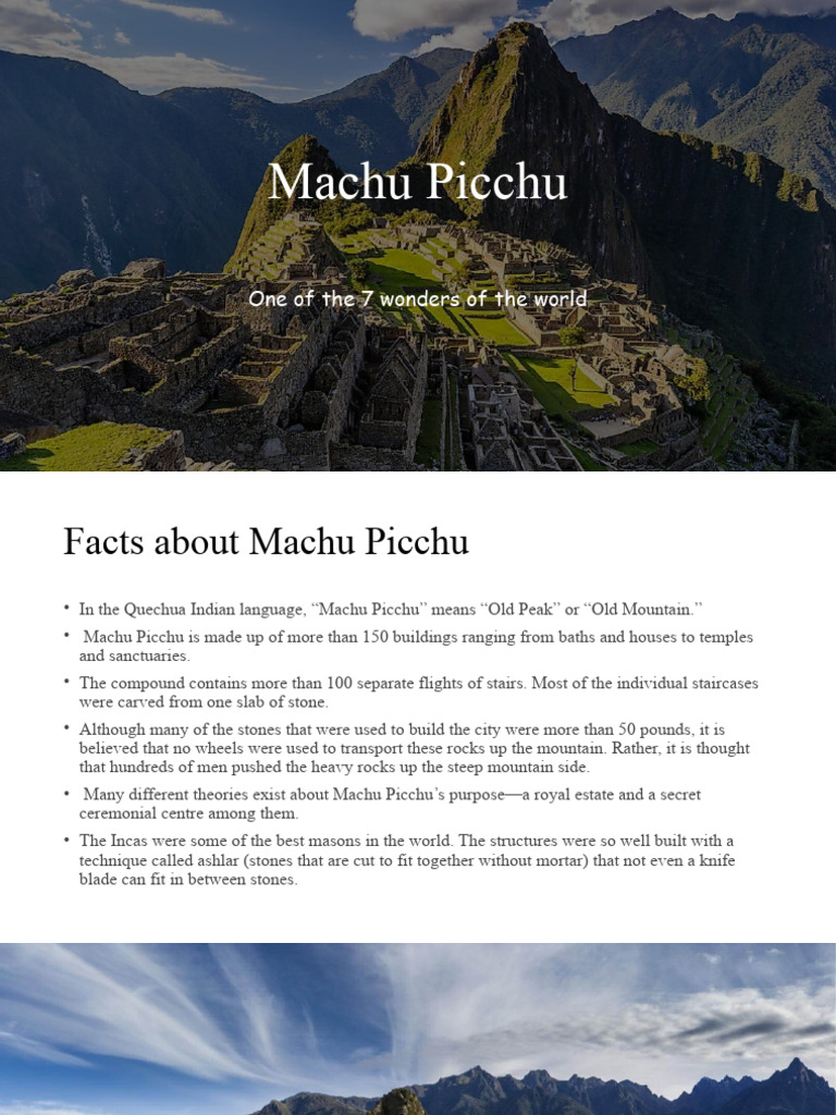 Machu Picchu | PDF | Machu Picchu