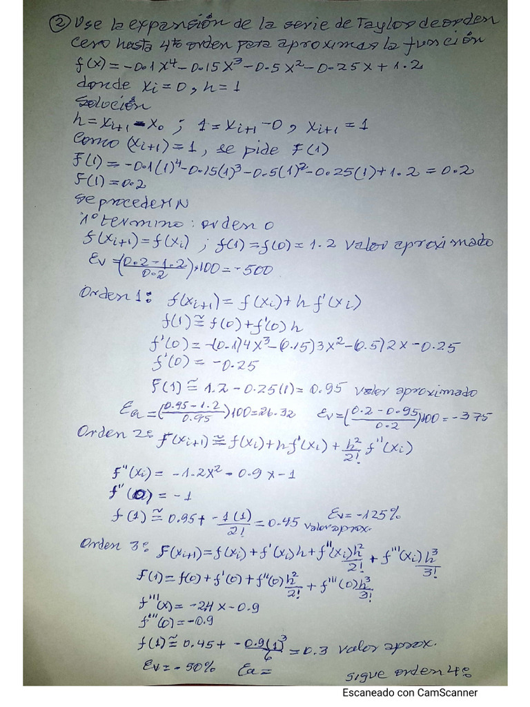 Aplicación de Serie de Taylor | PDF