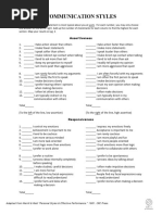 Self Assessment Social Styles | PDF | Psychology | Behavioural Sciences