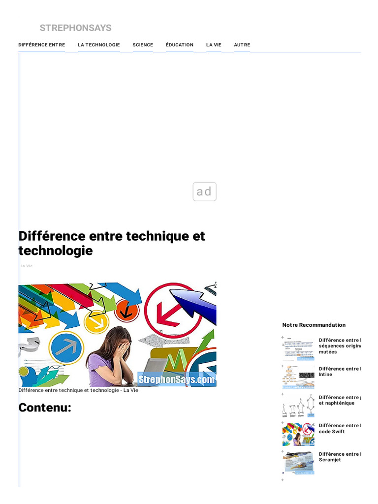 Différence entre technique et technologie | PDF | Écran à cristaux ...