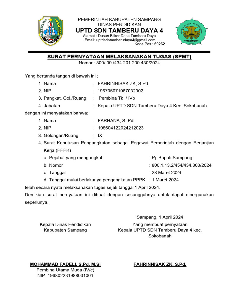 SPMT Farhana-1 | PDF