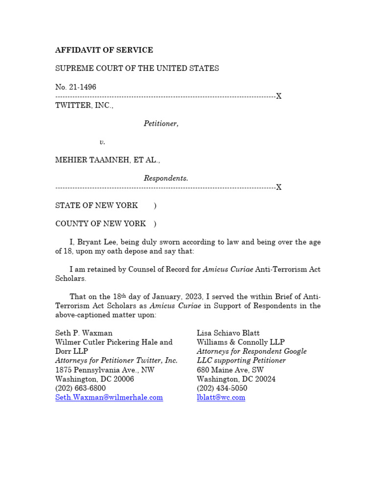 Affidavit of Service US Sample | PDF | Affidavit | Mail