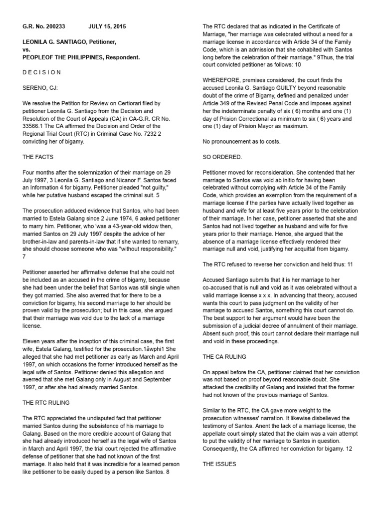 Void Marriages Cases | Download Free PDF | Certiorari | Judgment (Law)