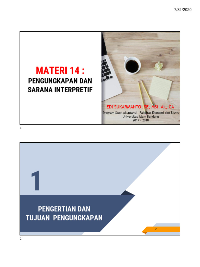 MATERI 14 - Pengungkapan Dan Sarana Interptretatif | PDF