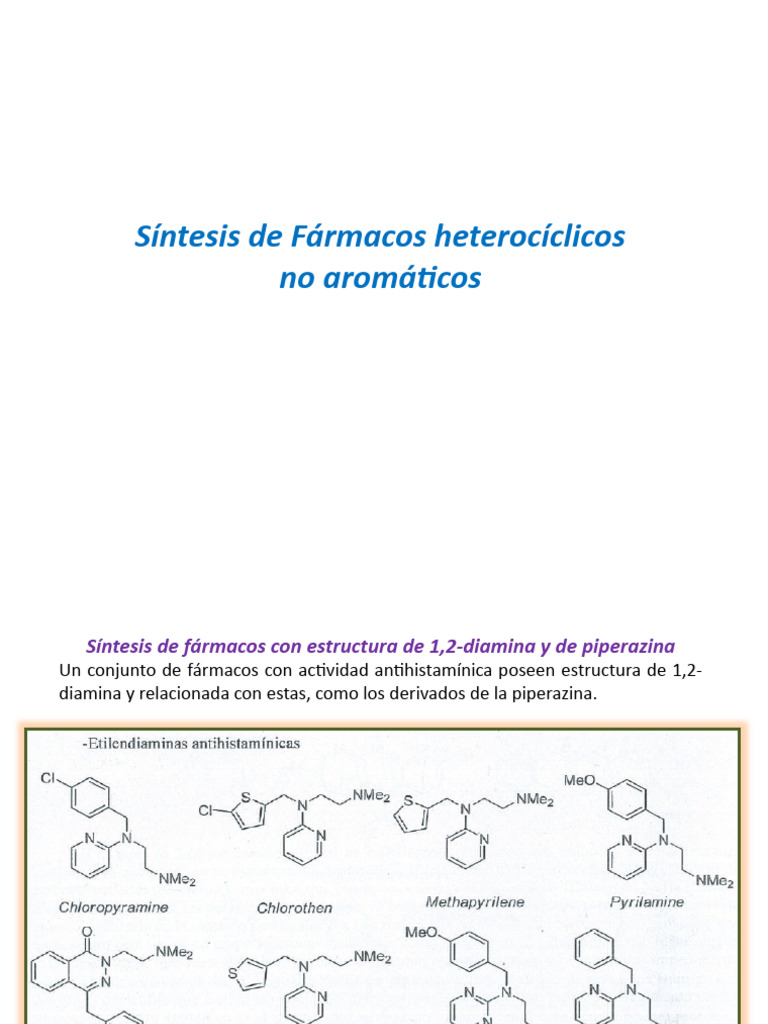7.-Farmacos Heterocíclicos | PDF | Cloro | Química Orgánica