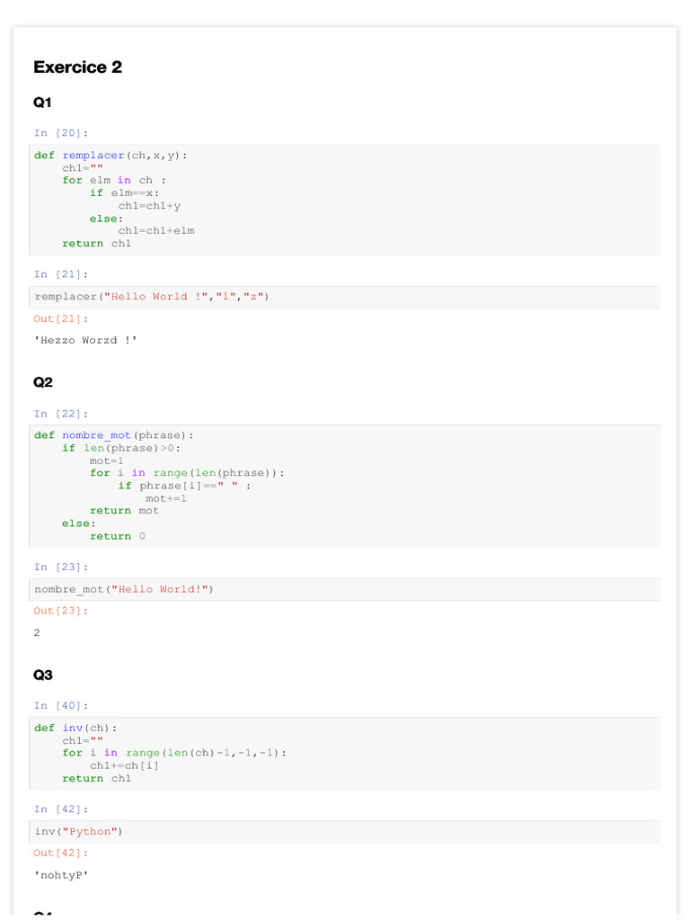 TP CHAINES DE CARACTÈRES (Correction) | PDF
