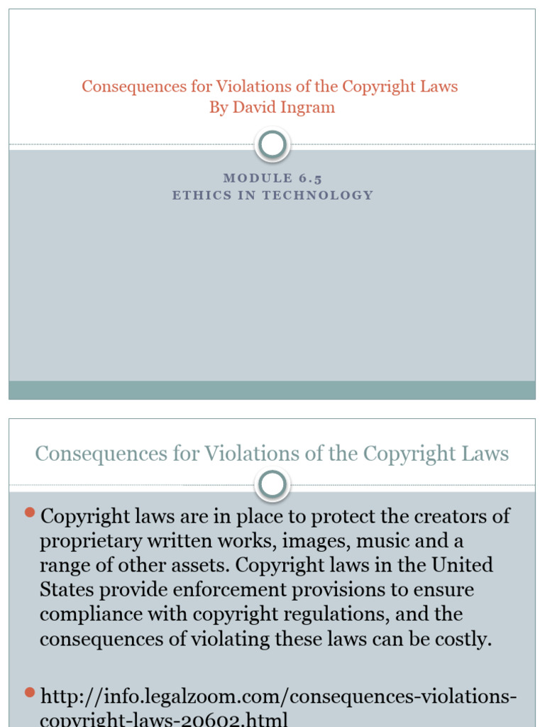 Copyright Law Violation Penalties | PDF | Copyright Infringement ...