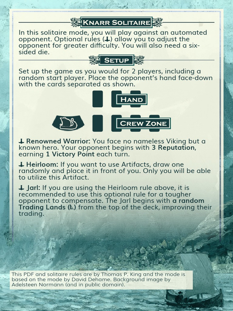 Knarr Solitaire Mode v1.1 | PDF