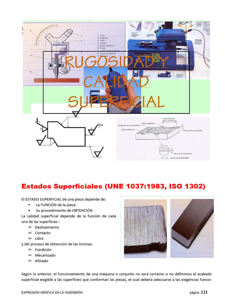 5_RUGOSIDAD_CALIDAD SUPERFICIAL | PDF | Mecanizado | Rugosidad de la ...